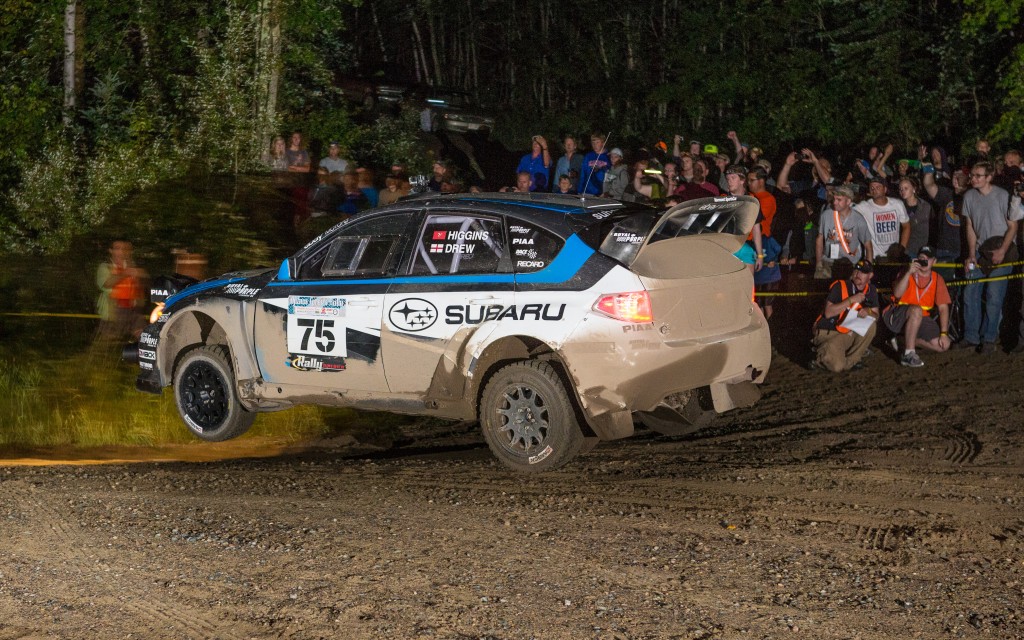 Subaru rally driver Higgins and codriver Craig Drew continued their ...
